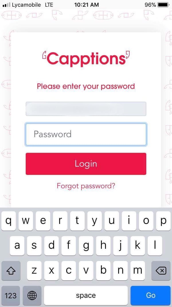 Logging into the App