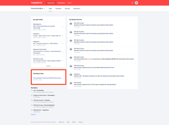 How to accept organization invites